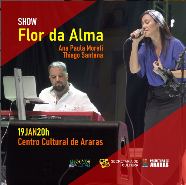 Município de Araras - Auditório do Centro Cultural reabre com show “Flor da Alma”